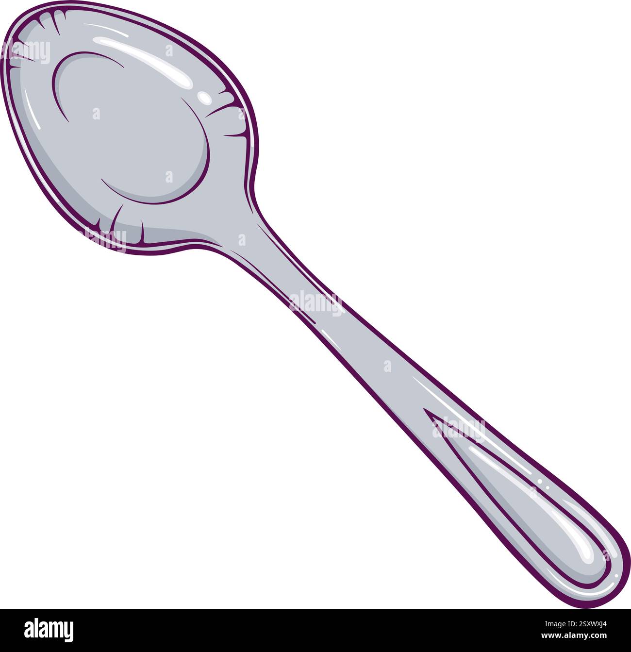 Stainless steel tablespoon Stock Vector Images - Alamy