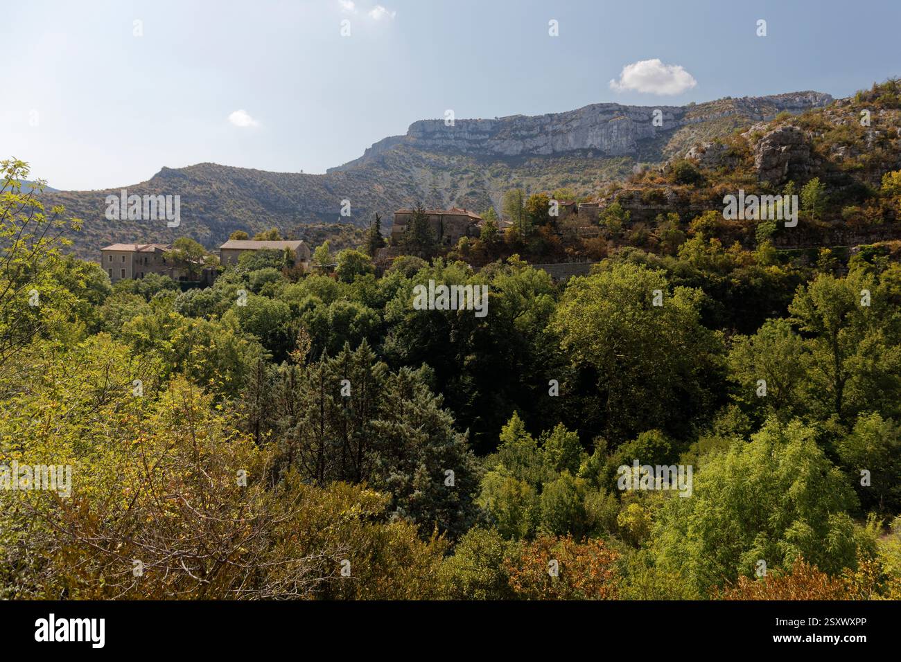 Canyon of the river Vis in the the departments Gard / Hérault in France ...