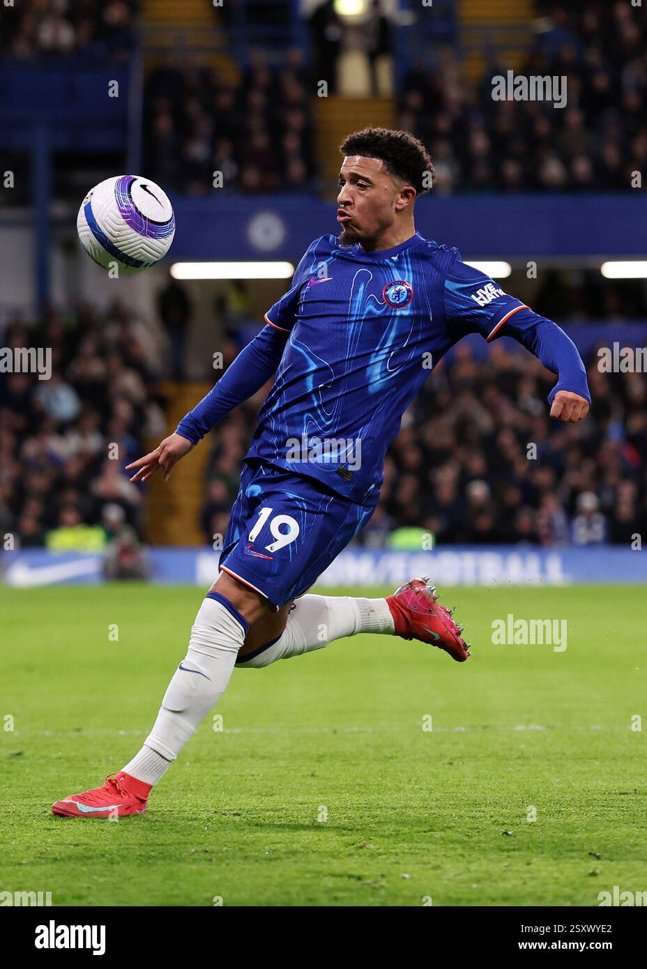 London, UK. 25th Feb, 2025. Jadon Sancho of Chelsea during the Premier ...