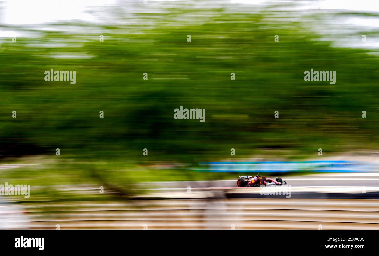 Ferrari driver Lewis Hamilton on day one of pre-season testing at the ...