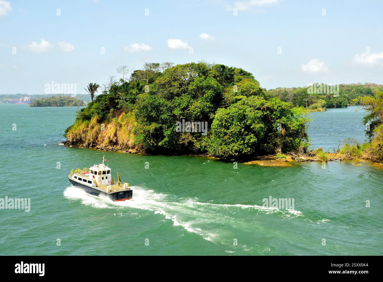 Panamakanal, Gatunsee, Nationalpark, Lotsenschiff, Panama, Südamerika ...