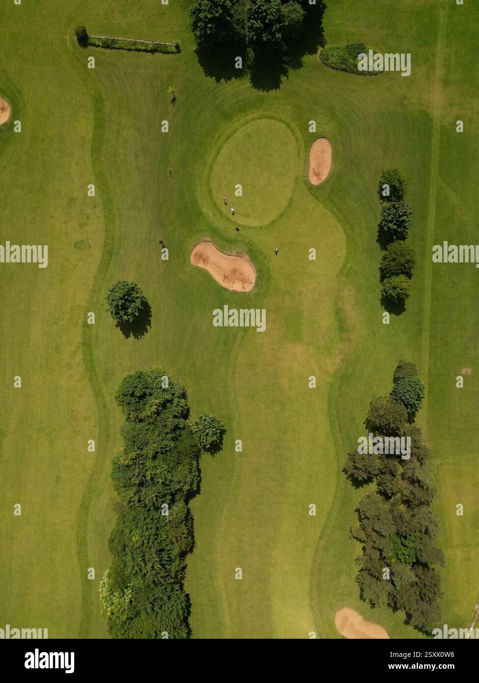 Aerial images of a British golf course and resort at the Cotswolds ...