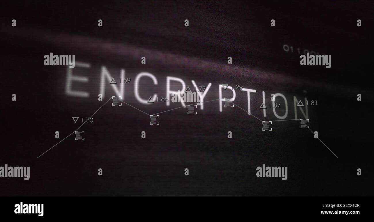 Image of encryption text over network of connections with data Stock Photo - Alamy
