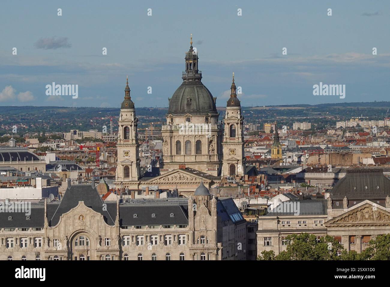 Hungary, Budapest, View of St. Stephen's Basilica, a Roman Catholic ...