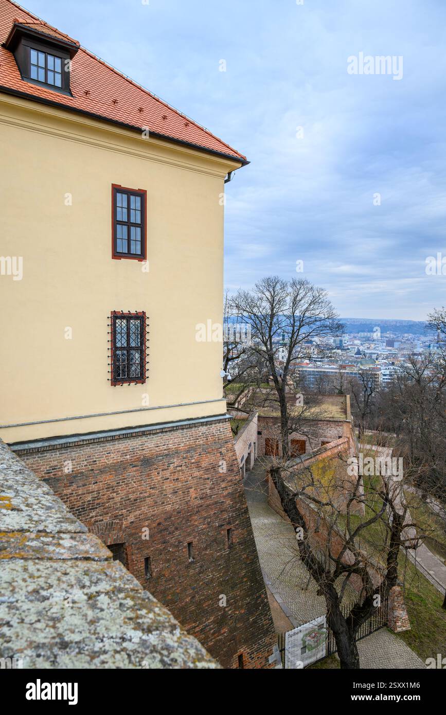 Spilberk Castle, historic fortress on a hilltop above downtown Brno ...