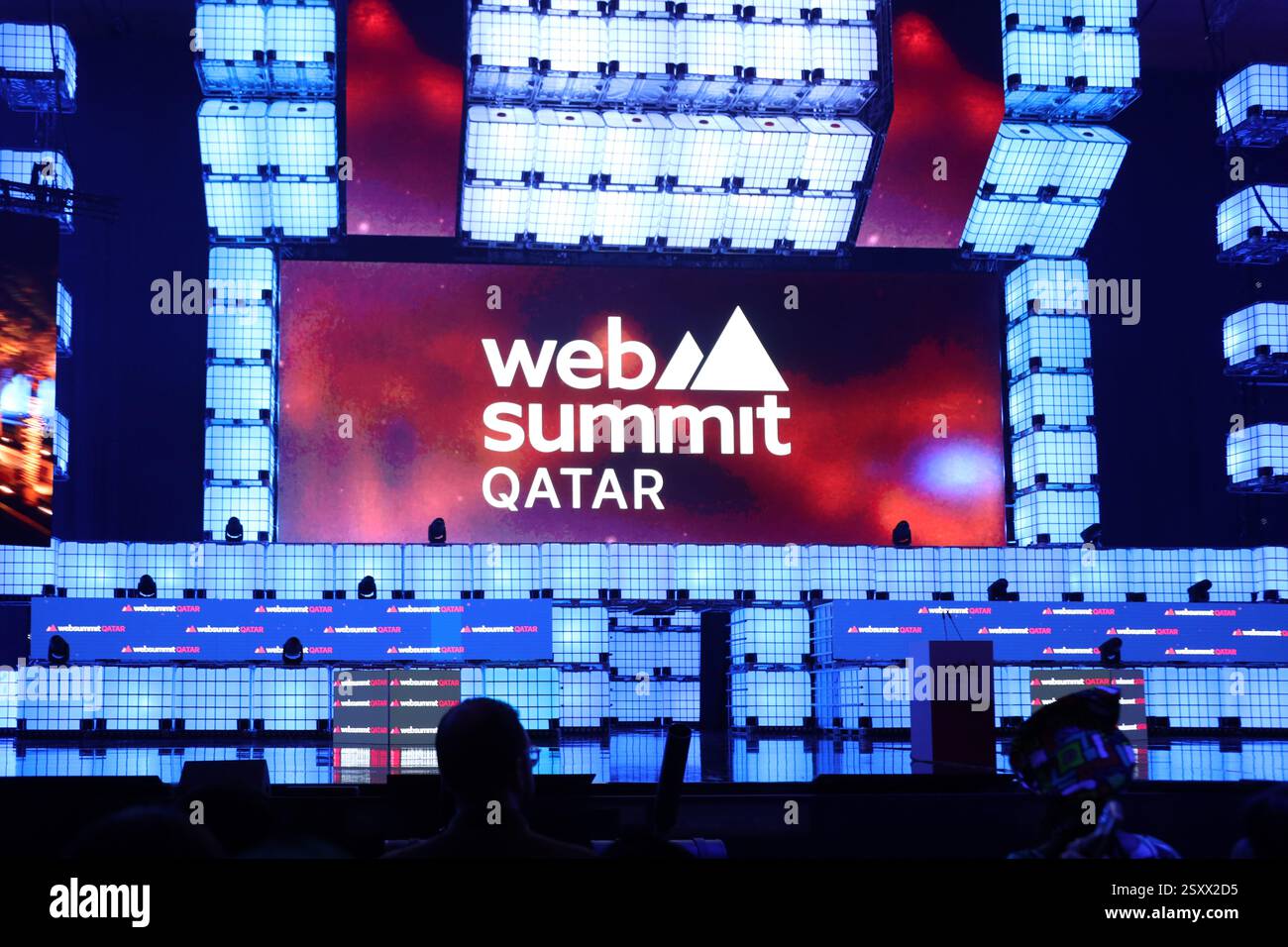 Vibrant advertisement showcasing doha skyline, promoting it as a hub ...