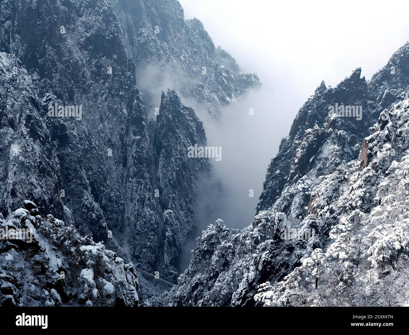 Snow scenery of the Huangshan Mountain in Huangshan City, east China's Anhui Province, 23 ...