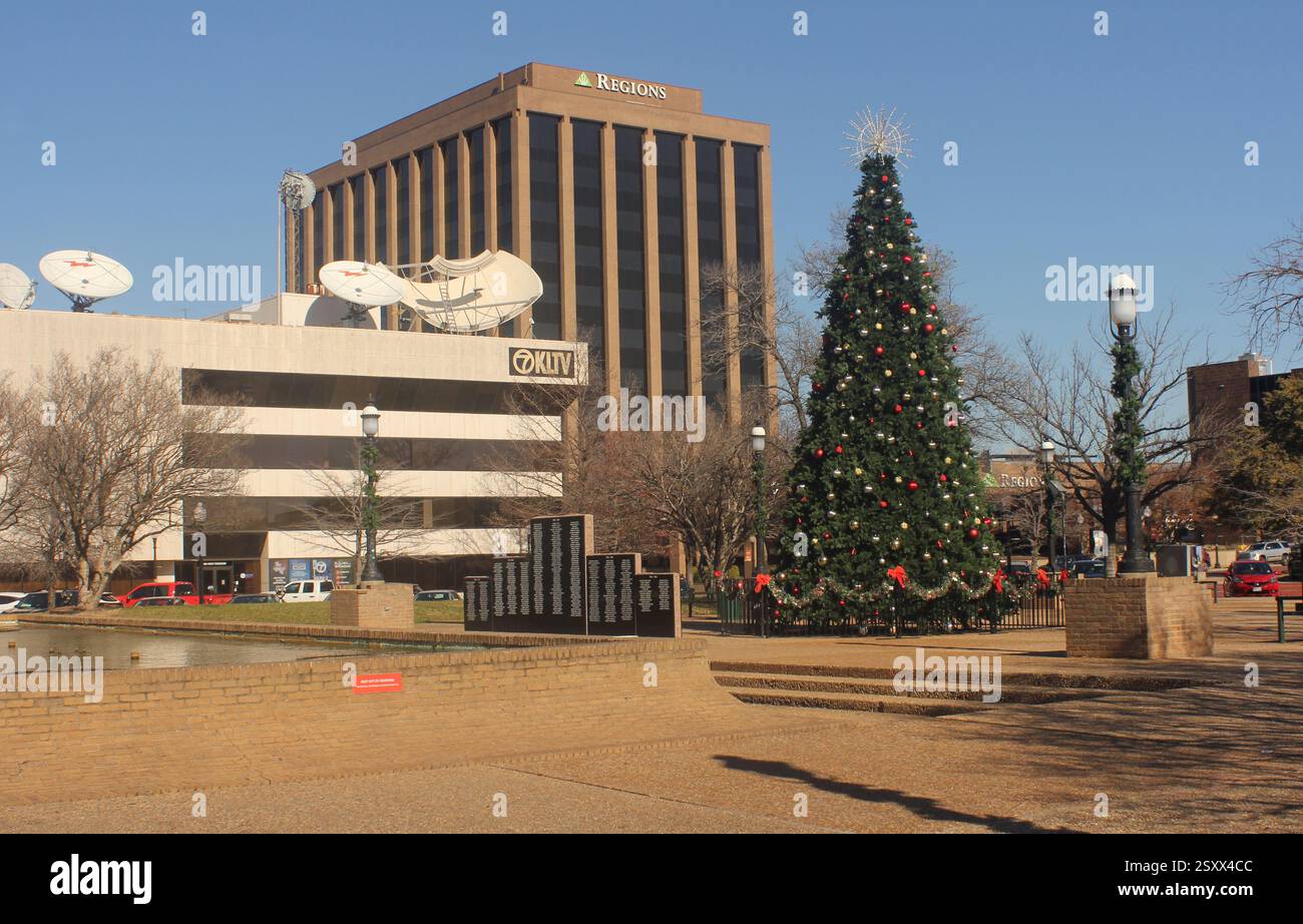 Tyler, TX - December 30,, 2024: Buildings located in downtown Tyler ...