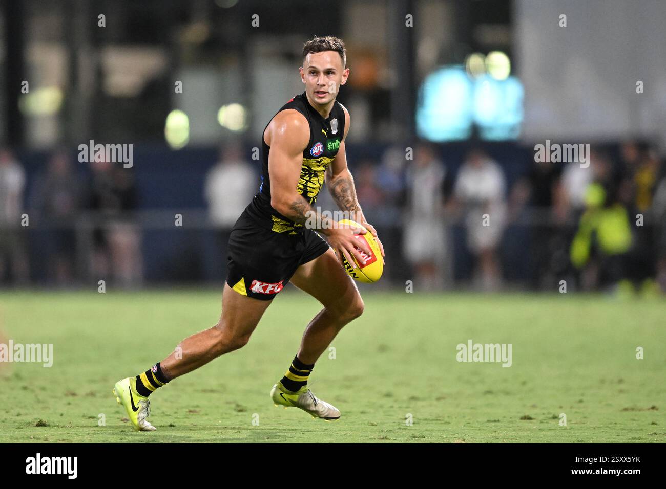 Rhyan Mansell of Richmond in action during the AFL Community Series ...