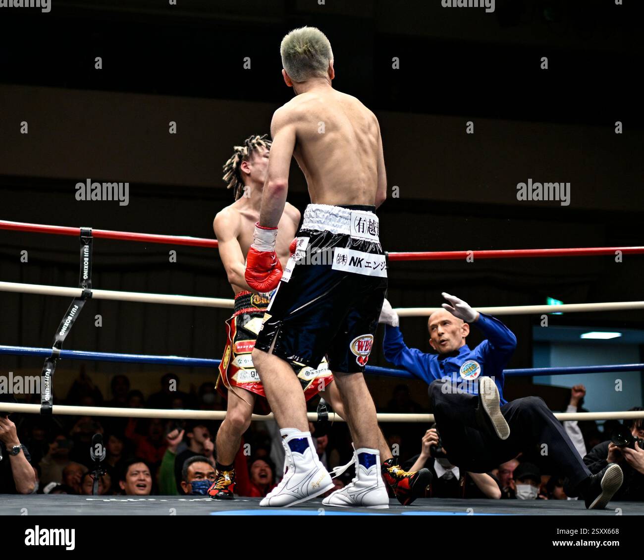 Tokyo, Japan. 11th Feb, 2025. Referee Koji Tanaka falls down as he ...