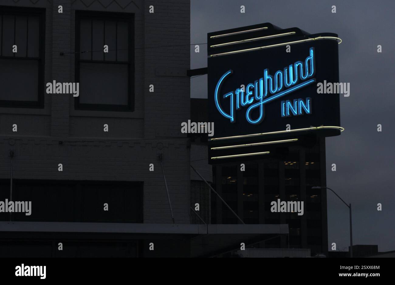 Tyler TX - January 10, 2025: Historic Greyhound Building Located in ...