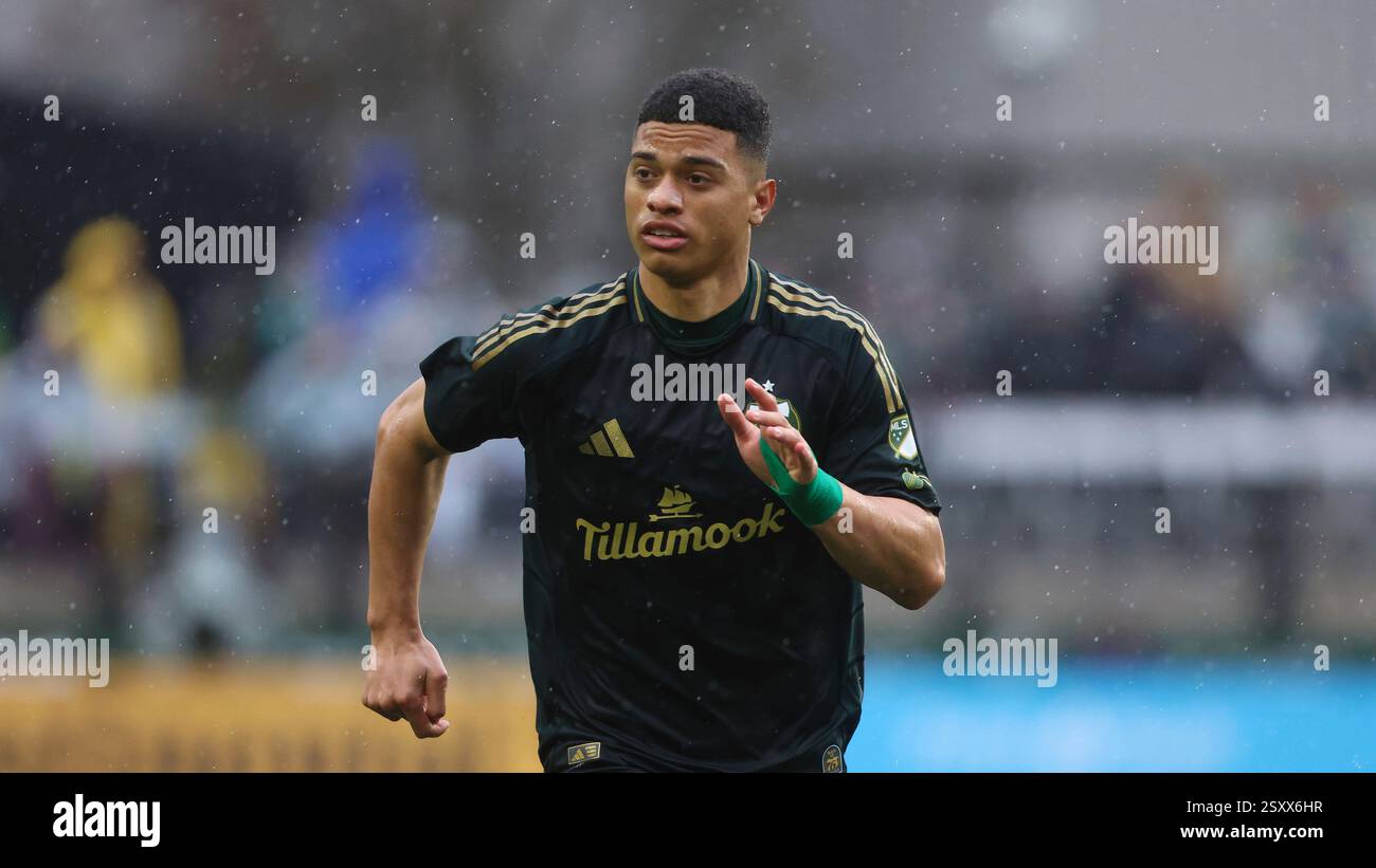 Portland Timbers forward Kevin Kelsy (19) plays during an MLS soccer ...