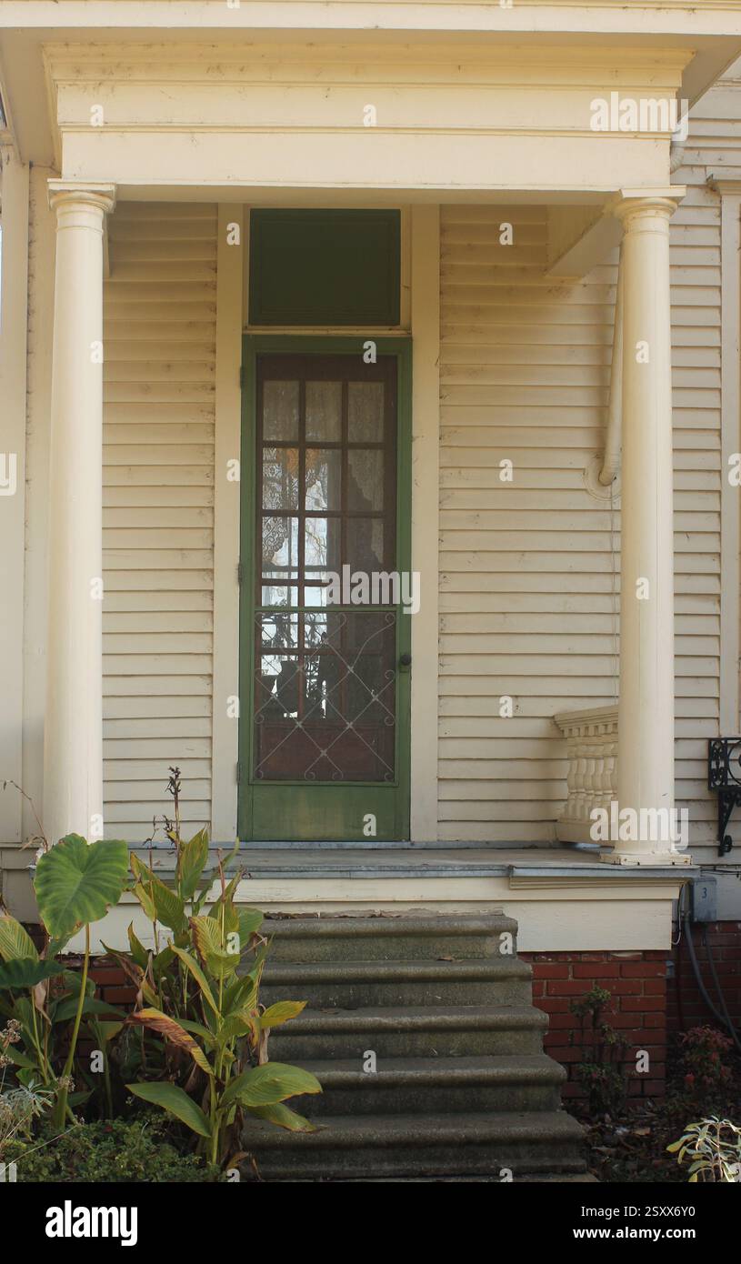 Historic Colonial Style Mansion Located in Rural East Texas Stock Photo ...