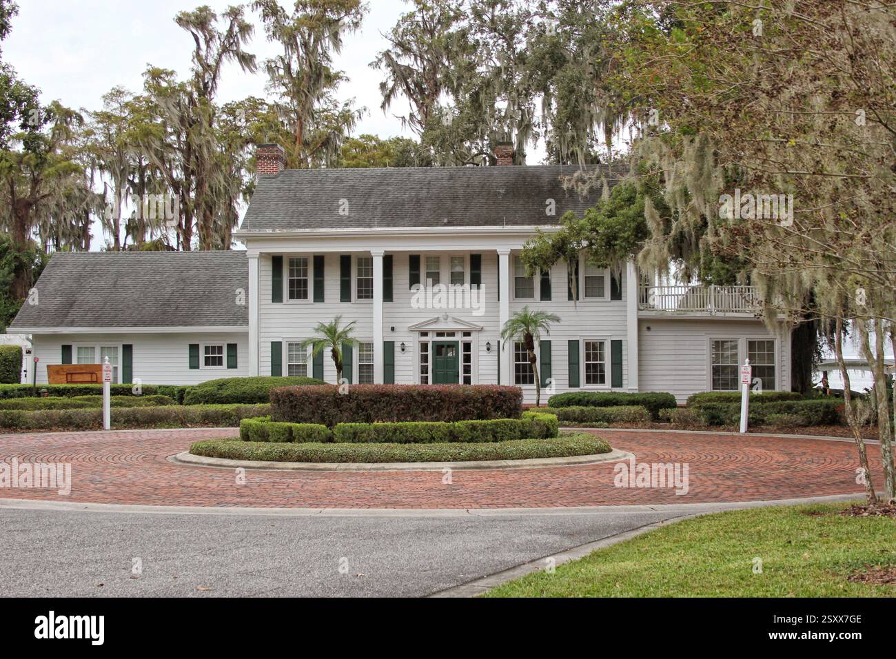 Historic Colonial Style Mansion House Located in Orlando FL Stock Photo ...