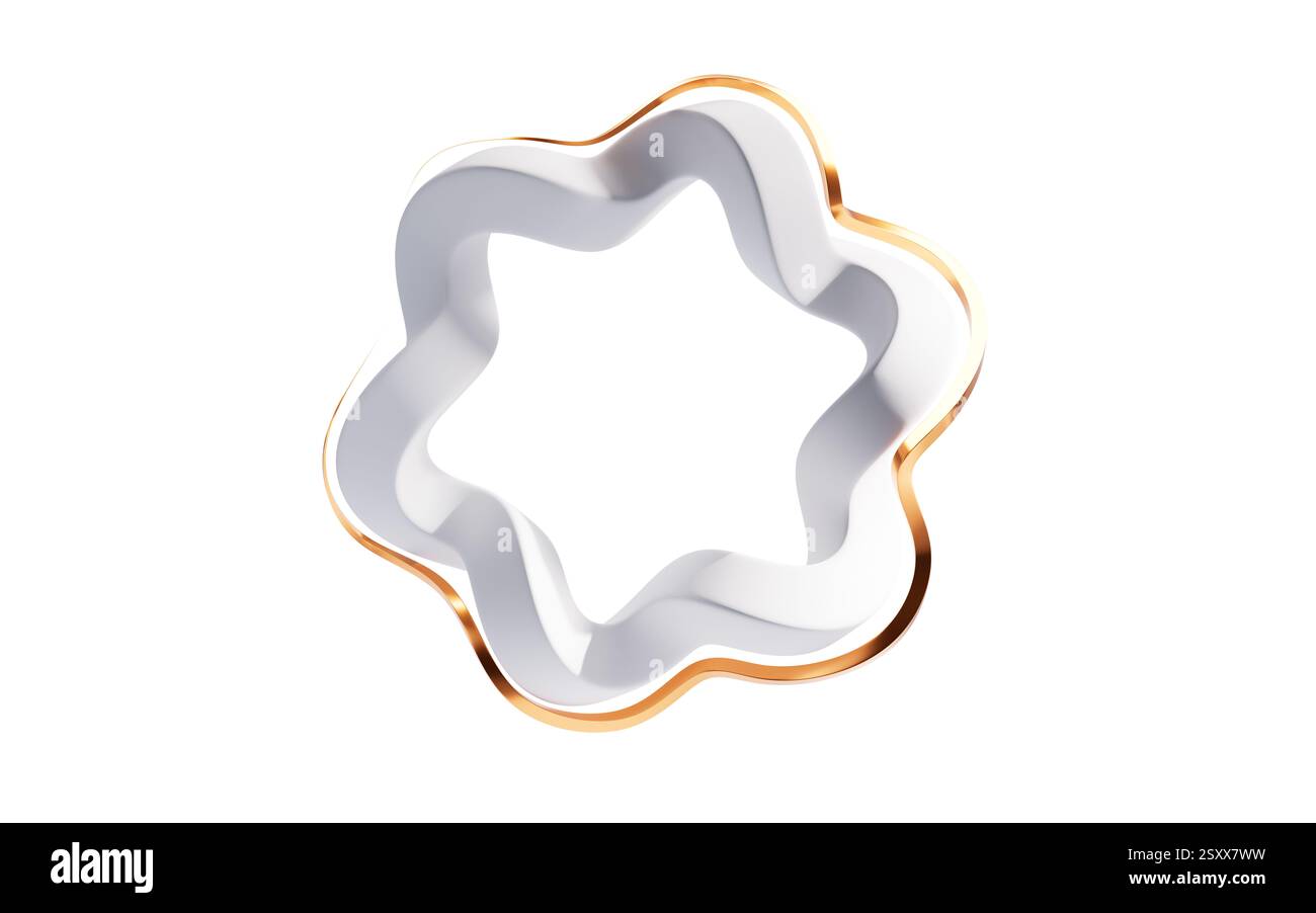 Abstract wavy border frame Cut Out Stock Images & Pictures - Alamy