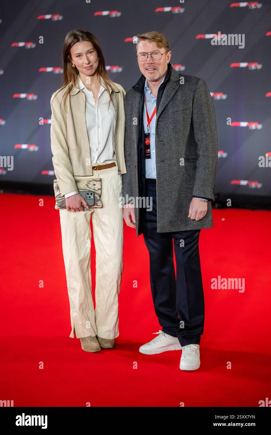 O2 ARENA LONDON, UNITED KINGDOM - FEBRUARY 18: Mika Hakkinen, arriving ...