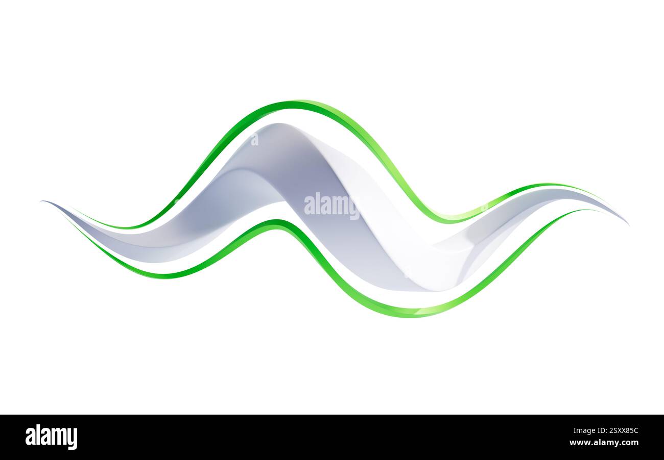 Abstract flowing curve lines, 3d rendering. 3D illustration Stock Photo - Alamy