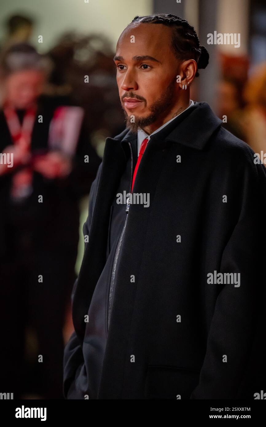 O2 ARENA LONDON, UNITED KINGDOM - FEBRUARY 18: Lewis Hamilton, arriving ...