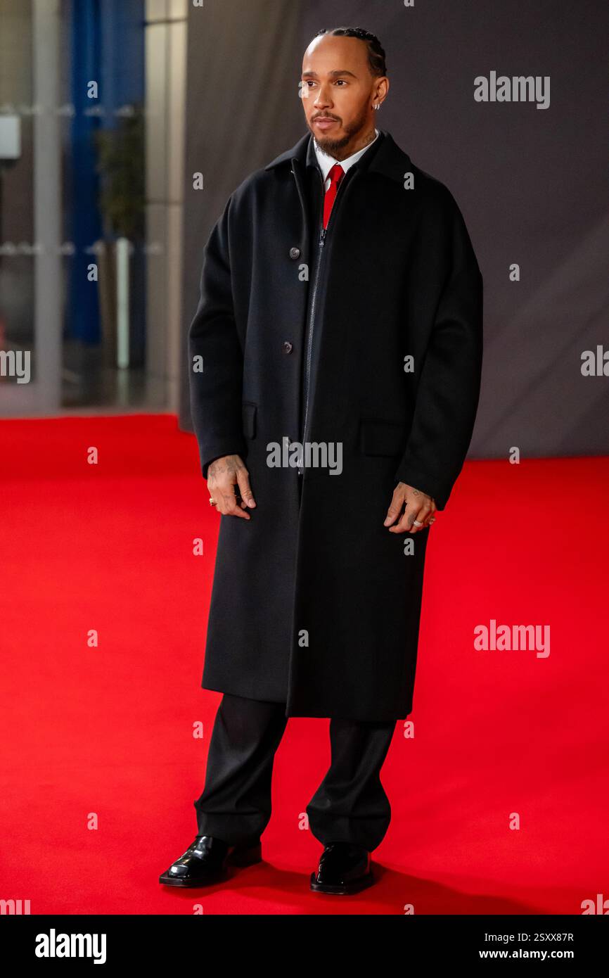 O2 ARENA LONDON, UNITED KINGDOM - FEBRUARY 18: Lewis Hamilton, arriving ...