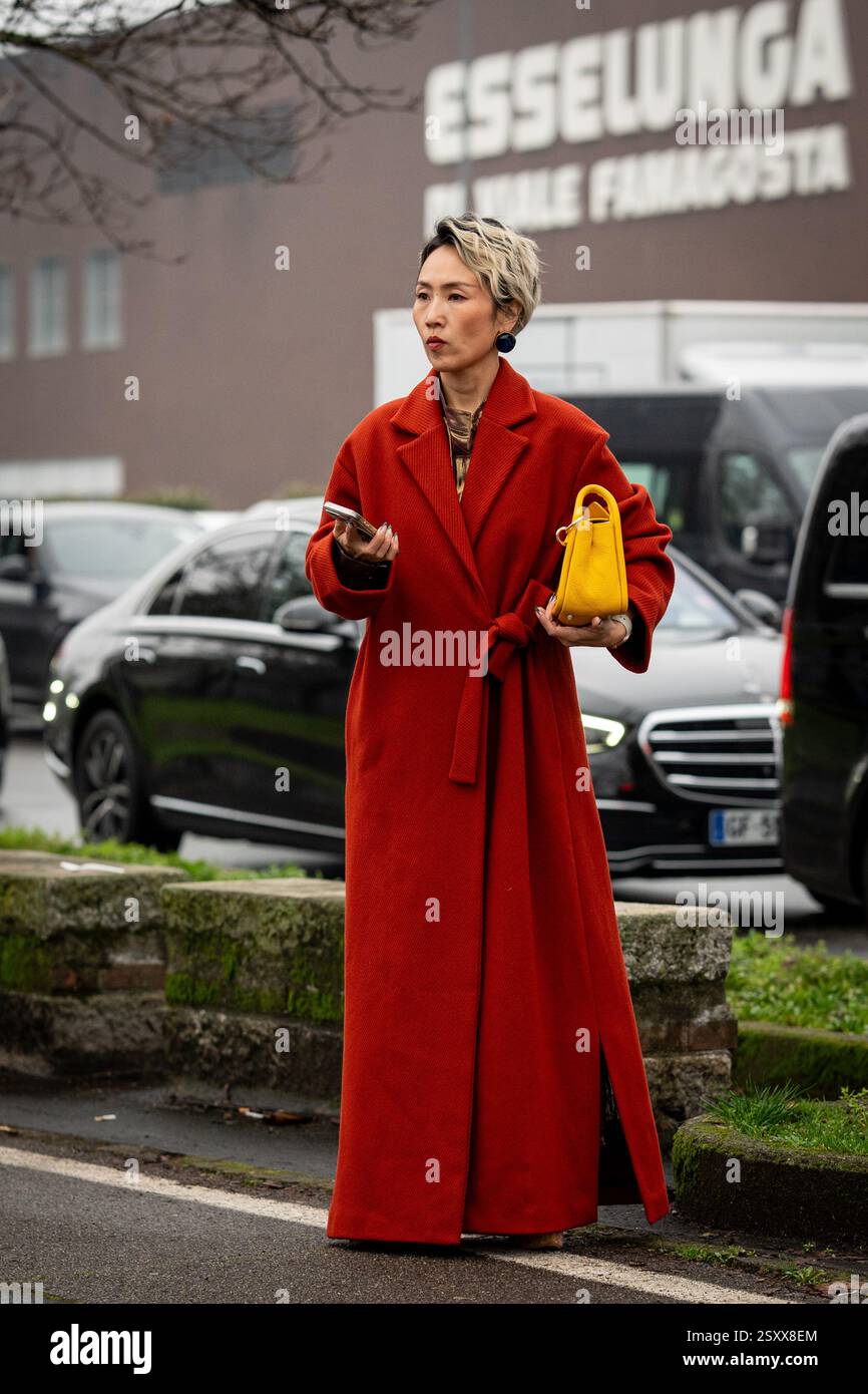 Street Style: Xuan Xu is seen outside the Gucci fashion show during the ...