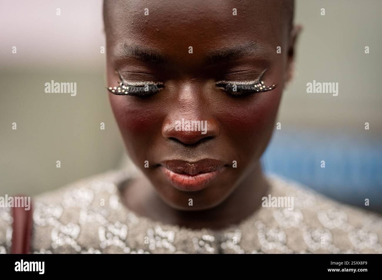 Street Style: Amina Seck is seen outside the Gucci fashion show during ...