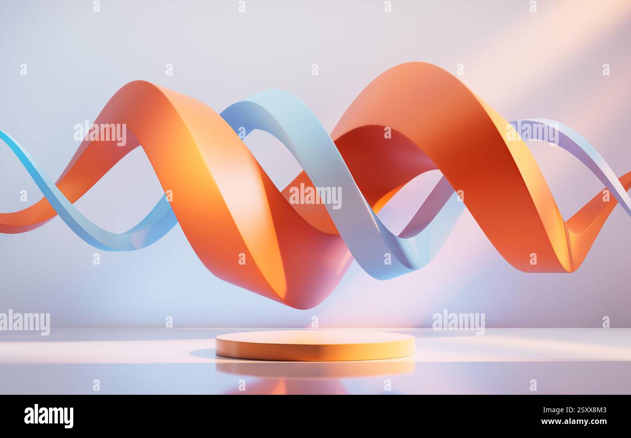 Abstract flowing curve lines background, 3d rendering. 3D illustration Stock Photo - Alamy