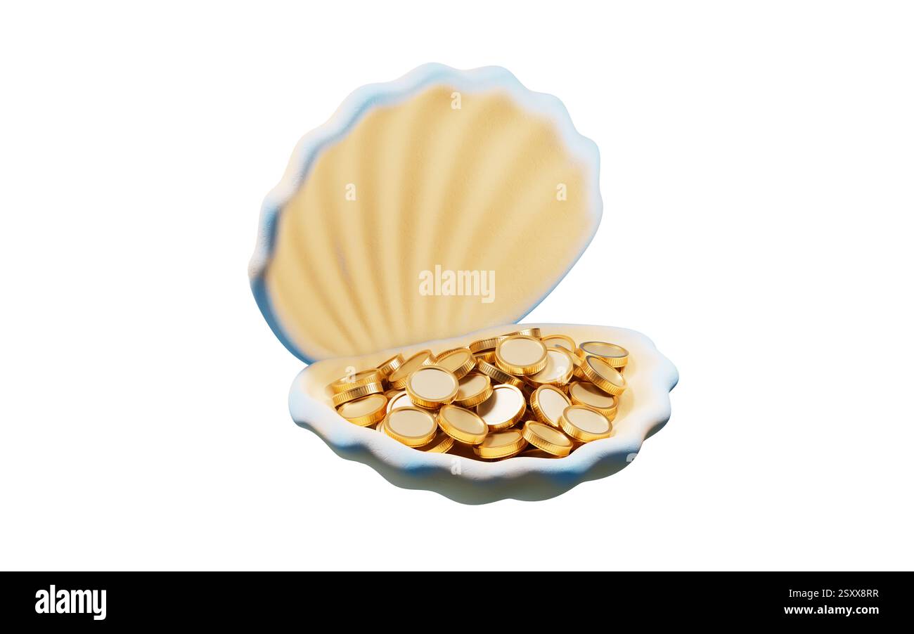 Scallop shell coin hi-res stock photography and images - Alamy