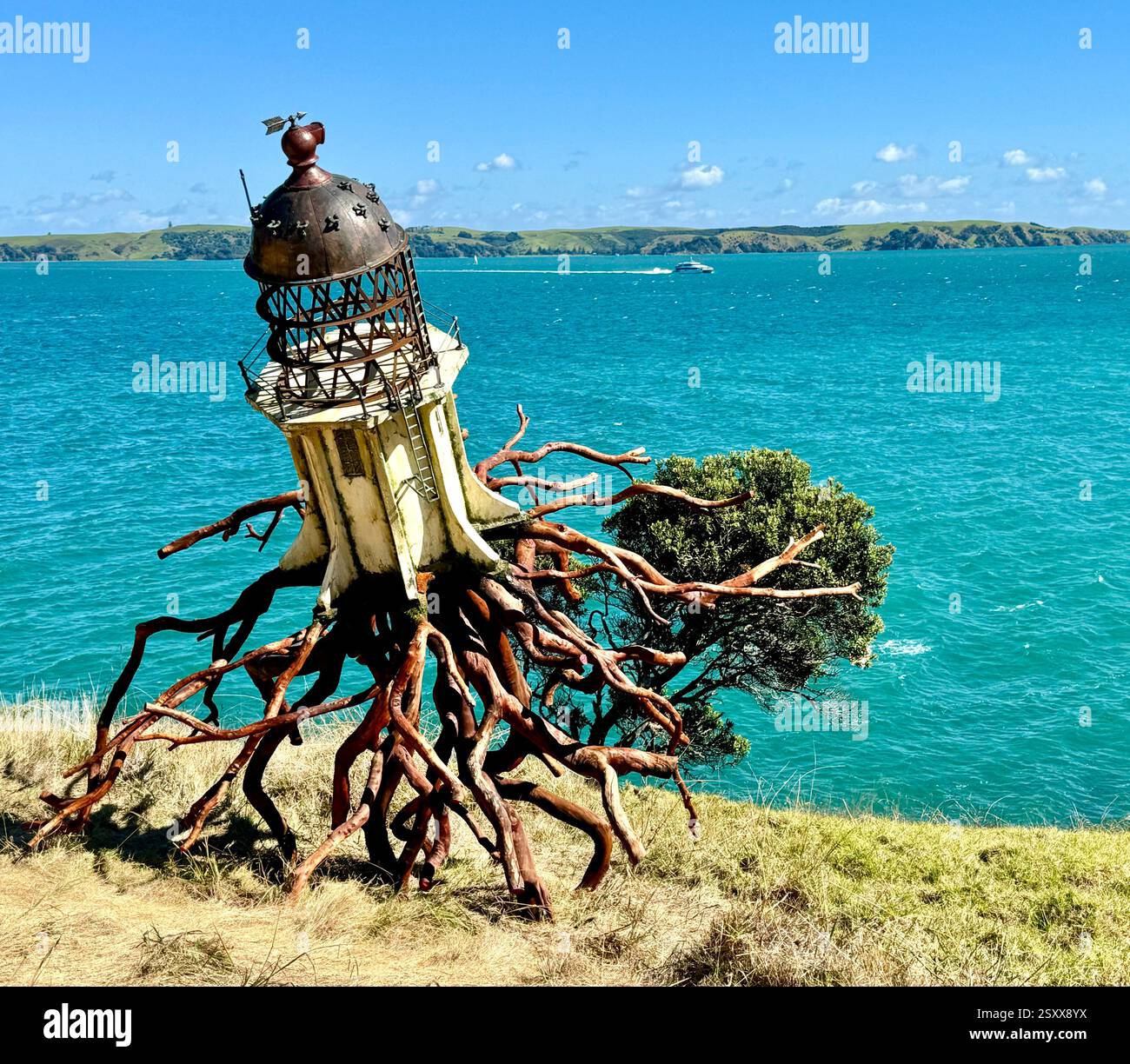 Sculpture On The Gulf Waiheke Island 2024 sculpture Hard Graft by Sculptor Oliver Stretton-Pow ...