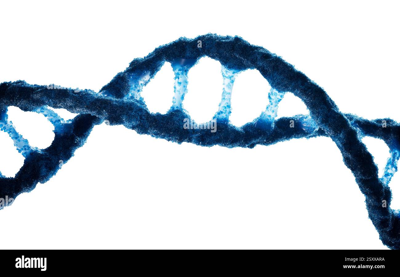 Biological DNA structure with bioengineering concept, 3d rendering. 3D ...