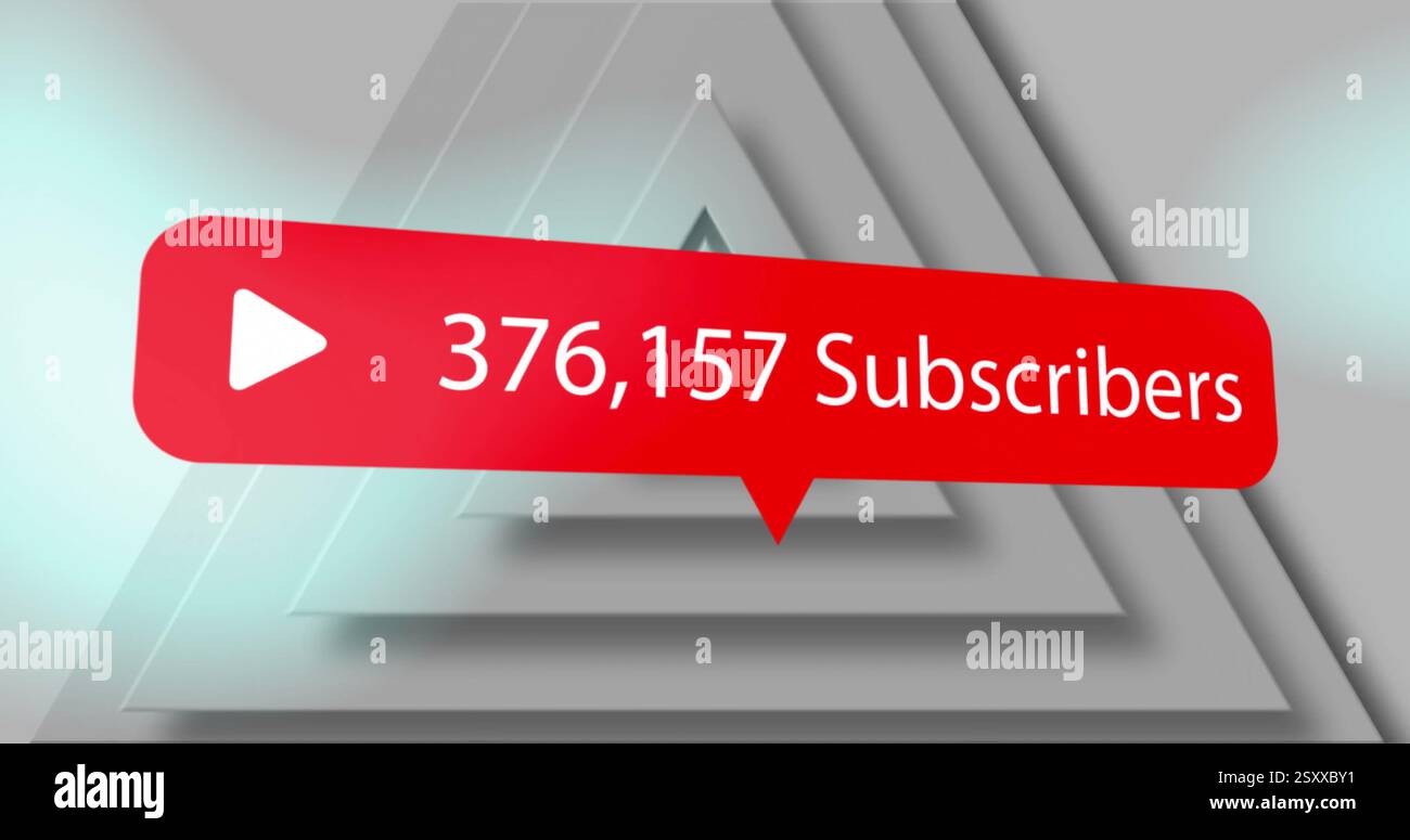 Image of icon and subscribers text over grey background Stock Photo - Alamy
