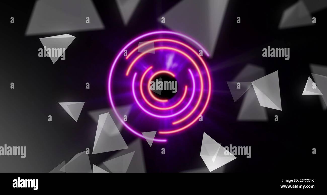 Circles and triangles neon shapes hi-res stock photography and images ...