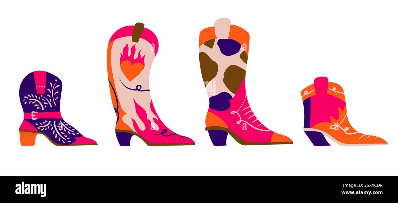 Americans cowboy boots isolated. Vector Stock Vector Image & Art - Alamy