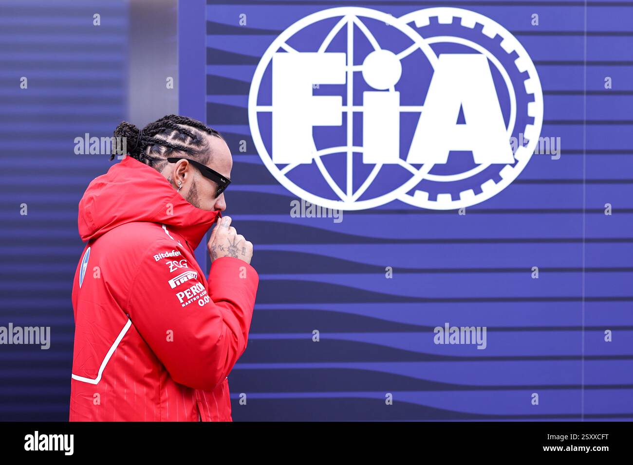 BAHRAIN, BAHRAIN - FEBRUARY 26: Lewis Hamilton of Great Britain and ...