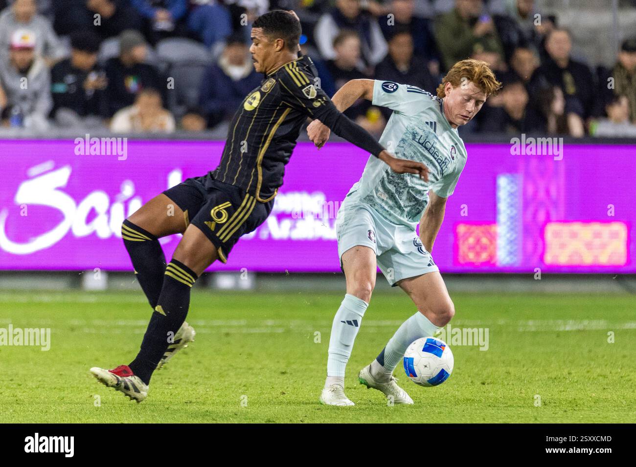 Los Angeles FC's Igor #6 and Colorado Rapids' Oliver Larraz #8 vie for ...