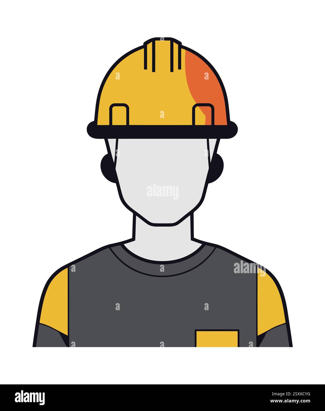 Construction worker helmet vector Stock Vector Images - Alamy