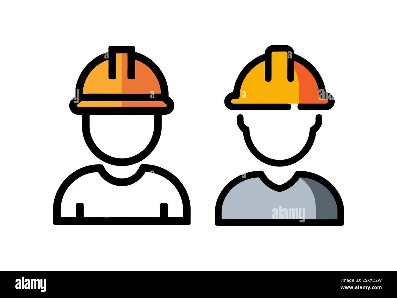 construction workers; safety helmets; labor icons; hard hats ...