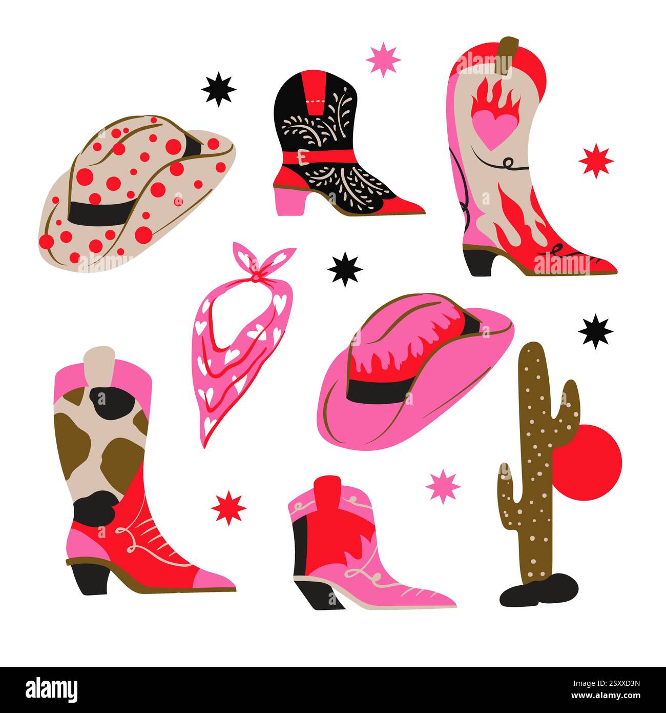 Cowboy boots in country Stock Vector Images - Alamy