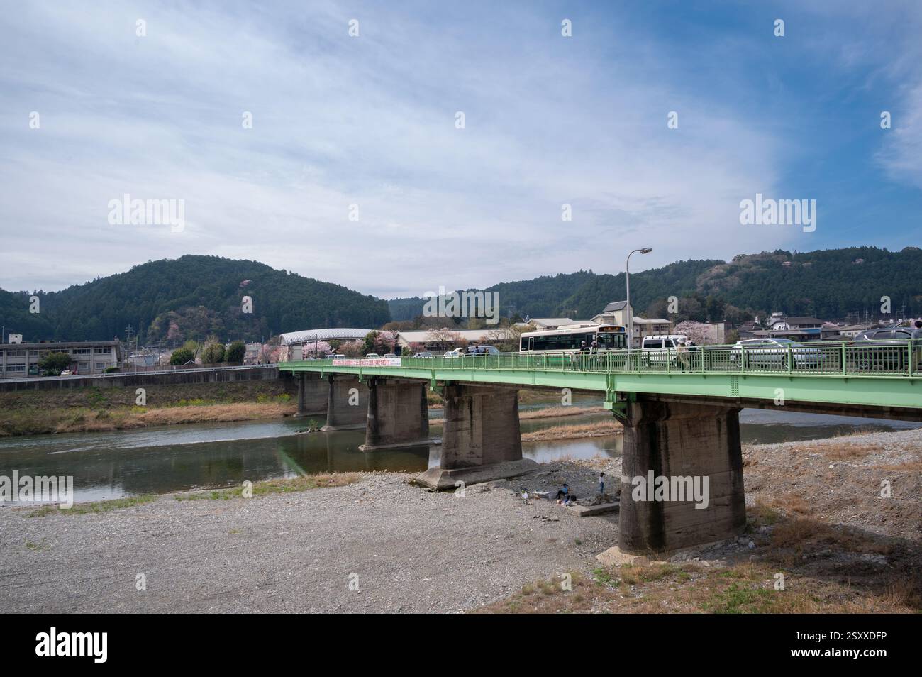 View of the Yoshino Ohashi bridge on the way to Mount Yoshino Hiking ...