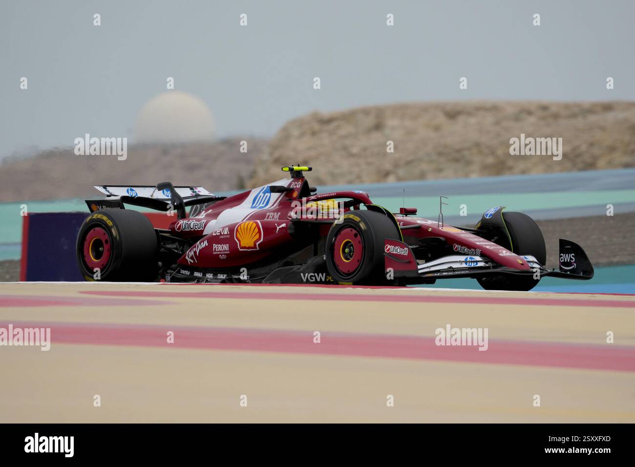 26 February 2025, Bahrain, Sakhir: Formula 1: Start of pre-season ...