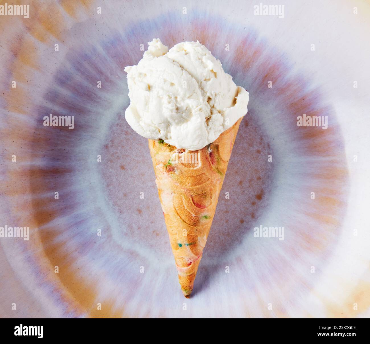 Vanilla ice cream cone with sprinkles Stock Photo - Alamy