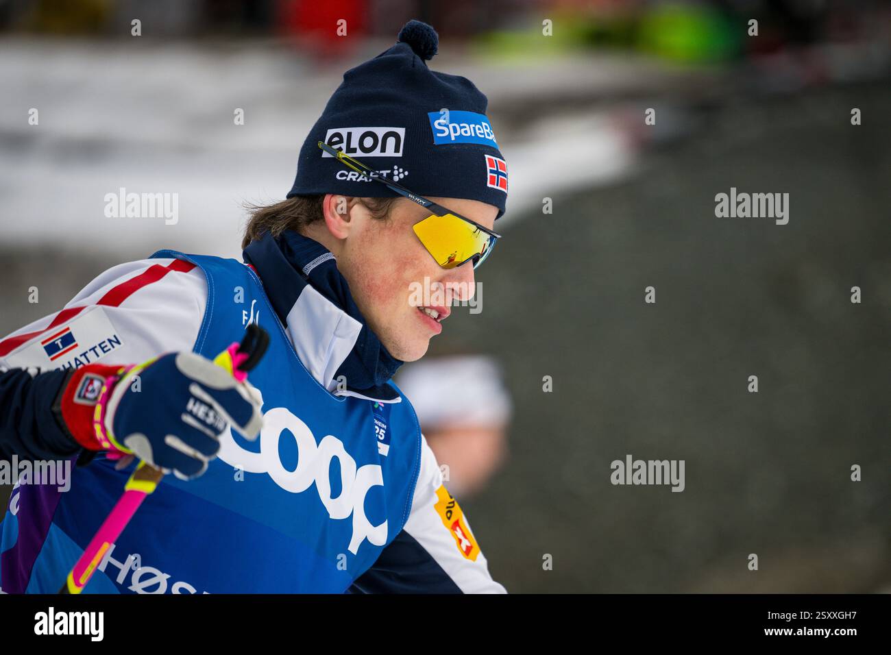 Trondheim, Norway. 26th Feb, 2025. 250226 Johannes Høsflot Klæbo of the ...