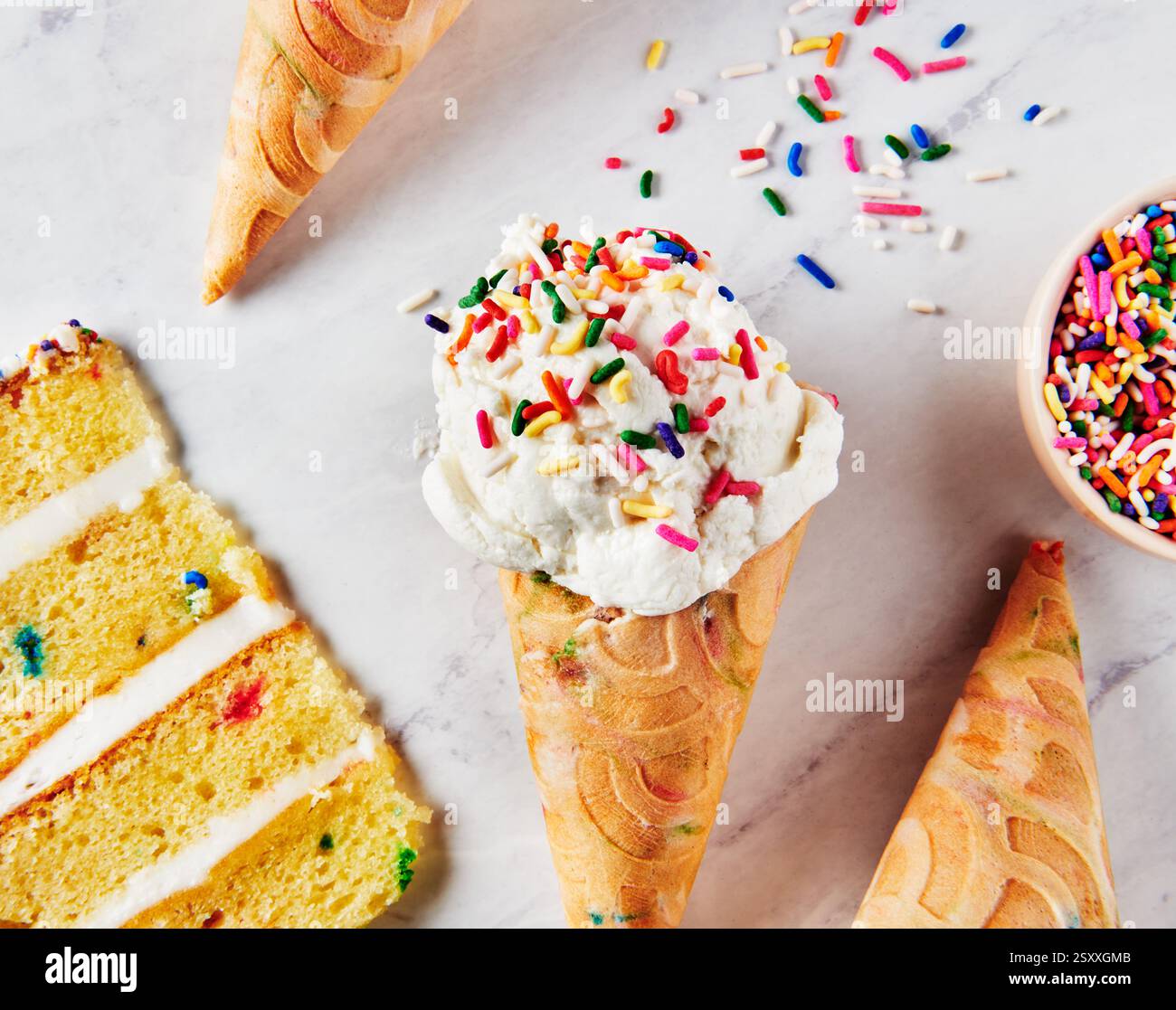 ice cream cone with sprinkles Stock Photo - Alamy