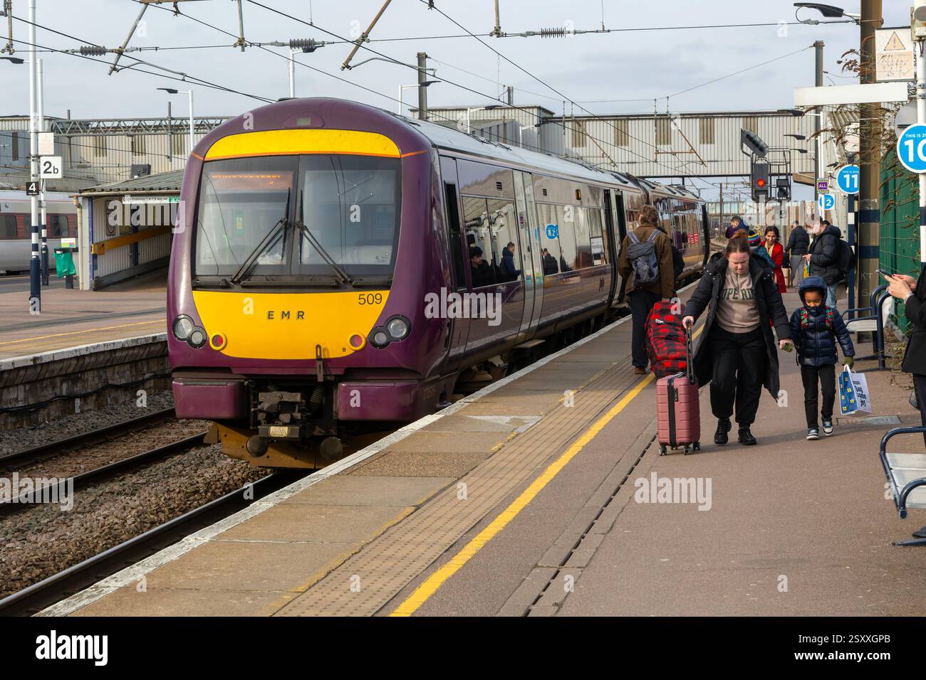 East Midlands Railway British Rail Class 170 Turbostar train at station ...