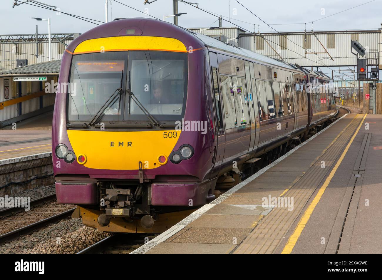 East Midlands Railway British Rail Class 170 Turbostar train at station ...