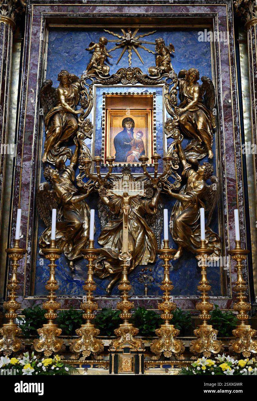 Rome, Italy, 26/02/2025, The Marian icon ‘Salus Populi Romani ...