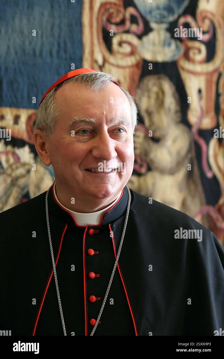 File photo - Cardinal ‘papabile' Pietro Parolin (Italy) at the Vatican on January 25, 2018 ...