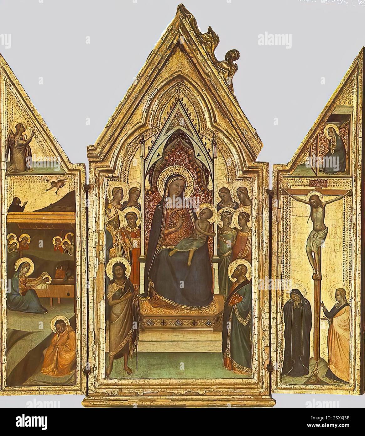 DADDI, Bernardo (b. ca. 1280, Firenze, d. 1348, Firenze) Triptych 1335-40 Tempera on panel, 59,5 ...