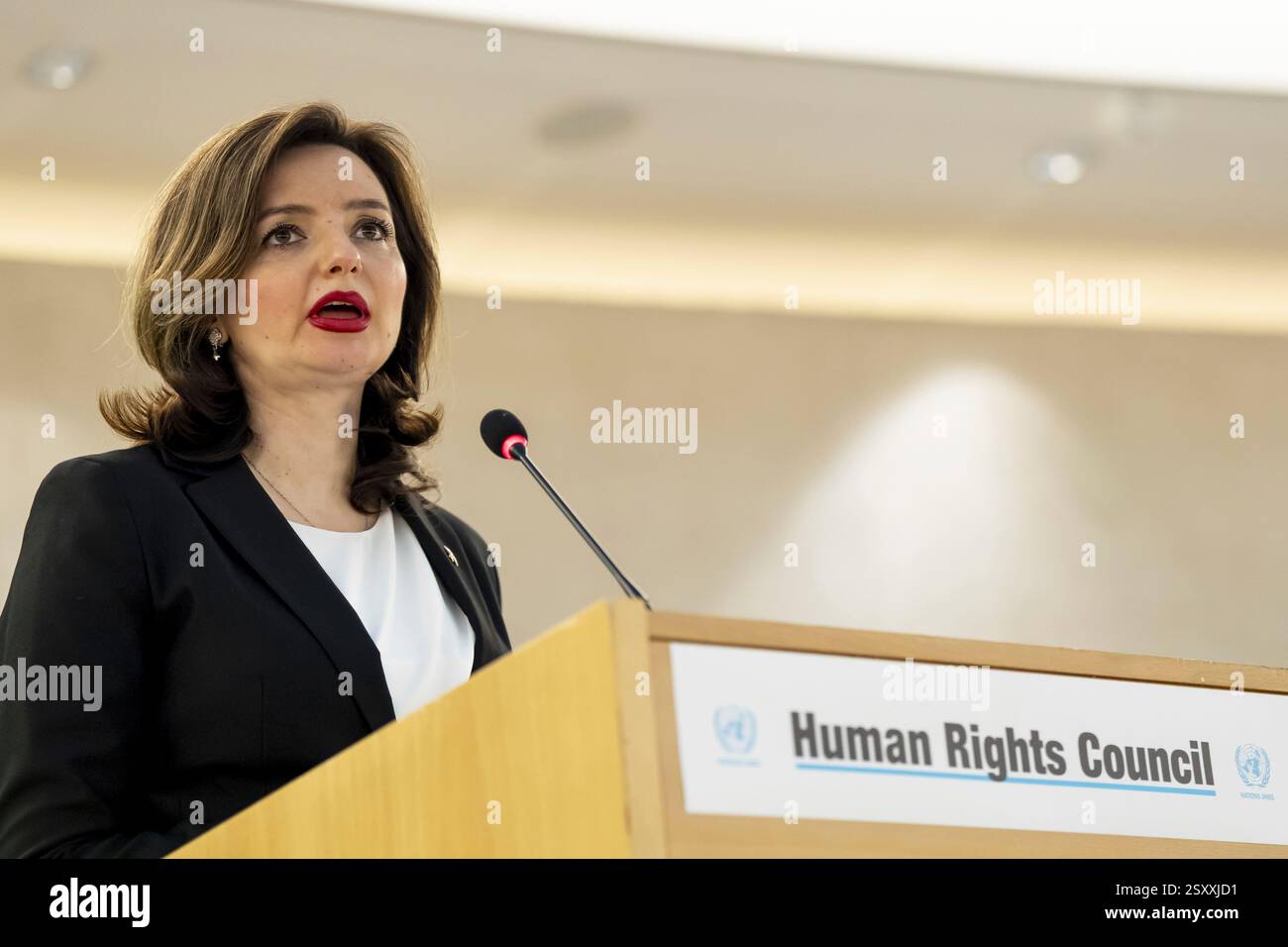 Mariana Betsa Deputy Minister for Foreign Affairs of Ukraine makes a ...