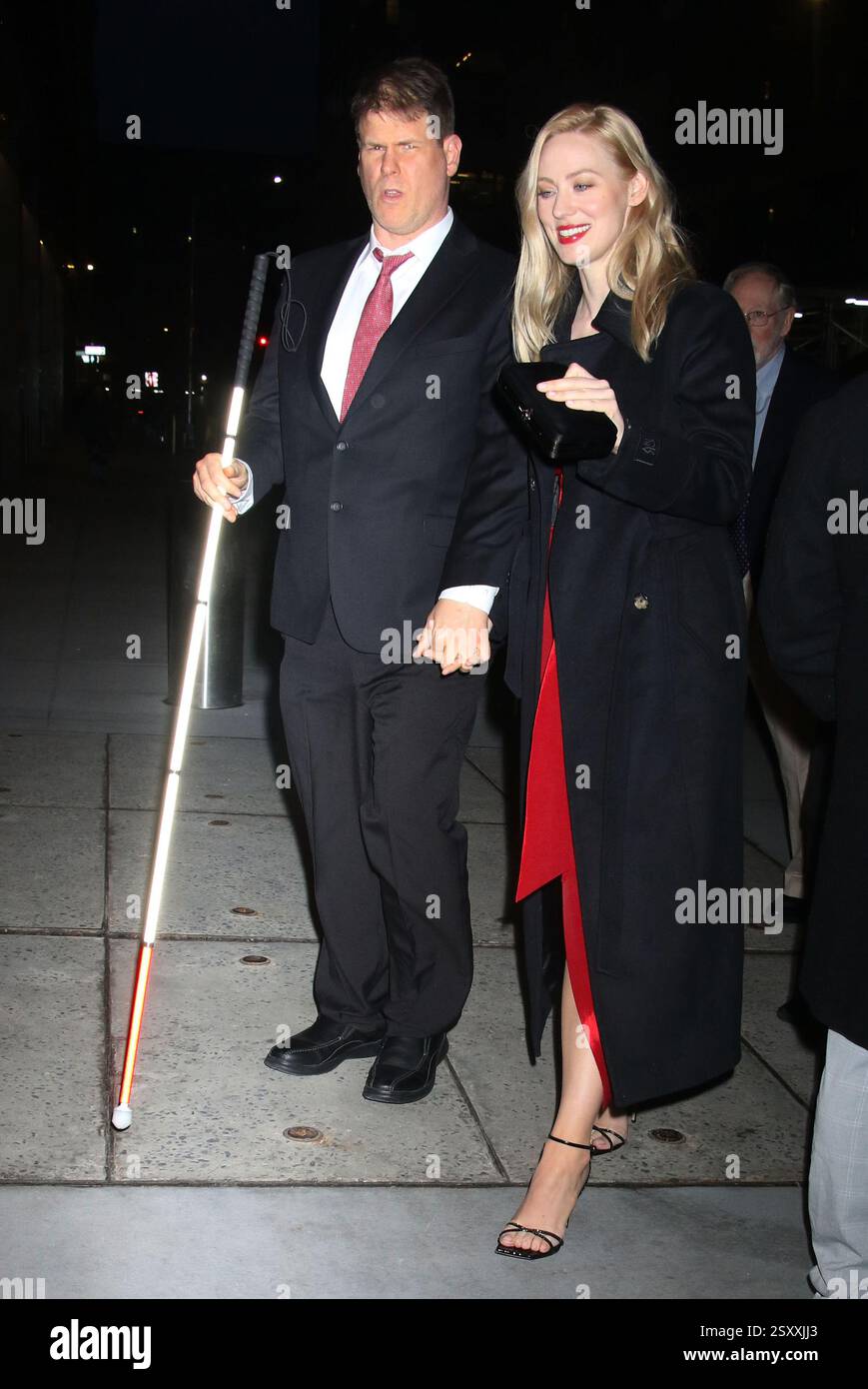 New York. US. 24th Feb, 2025. Deborah Ann Woll, E.J. Scott attend ...