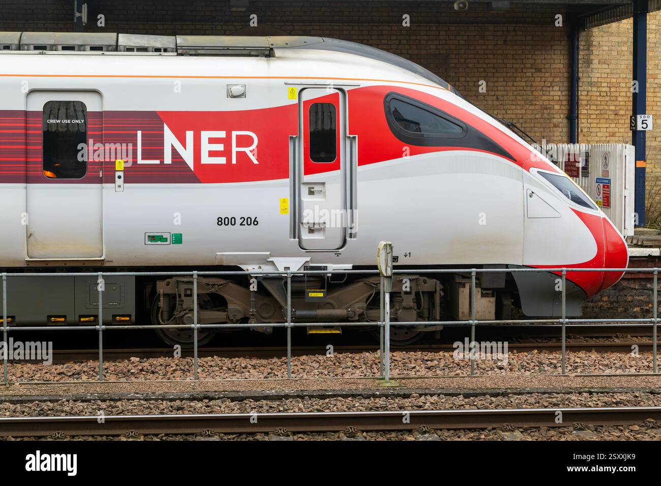 London North Eastern Railway LNER, British Rail Class 801 Azuma train at Lincoln station ...